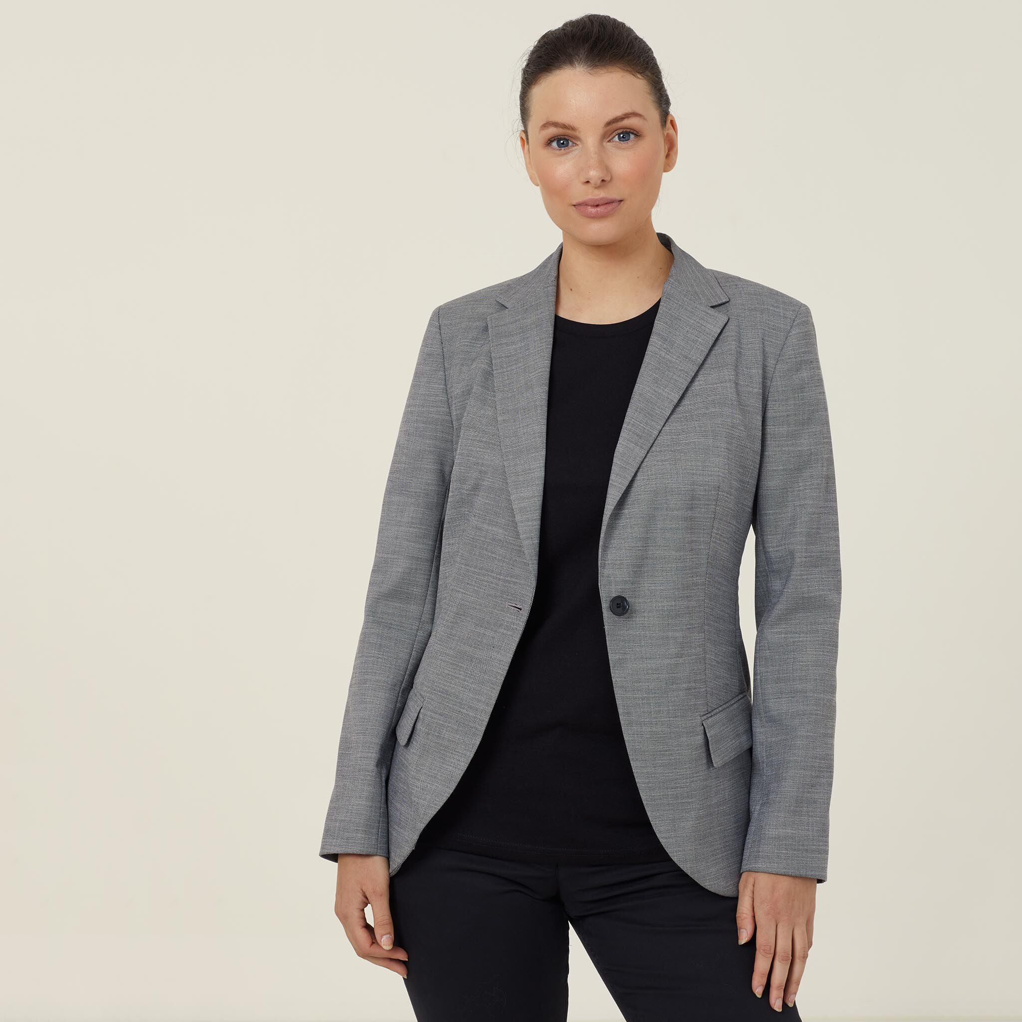 CAT1E9-LINEN LOOK HALF-LINED JACKET – Plus Size Workwear